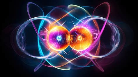 Subatomic Proton Particle Collision Nuclear Fusion Concept Stock Image Image Of Background