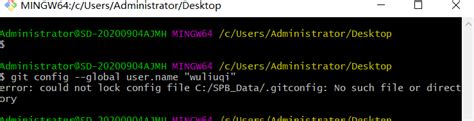 Git配置error could not lock config file gitconfig No such file or