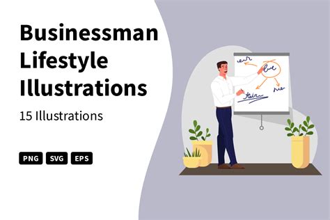 Premium Businessman Lifestyle Illustration Pack From People Illustrations