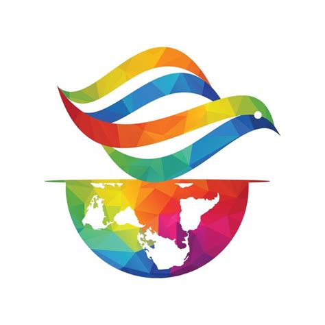 Premium Vector Bird Flying Logo With Globe