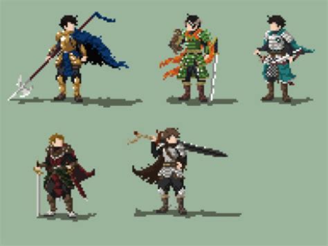 Pixel Art Characters Tileset Object Items Game Art And Animation