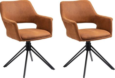 Byliving Esszimmerstuhl Estelle Set 2 St 360 Grad Drehbar