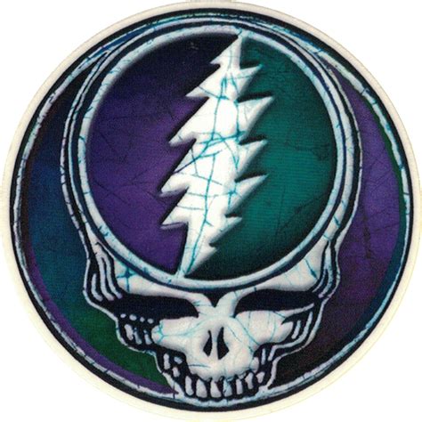 Grateful Dead Steal Your Face Batik Small Bumper Sticker Decal