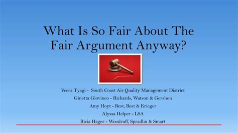 Ppt What Is So Fair About The Fair Argument Anyway Powerpoint
