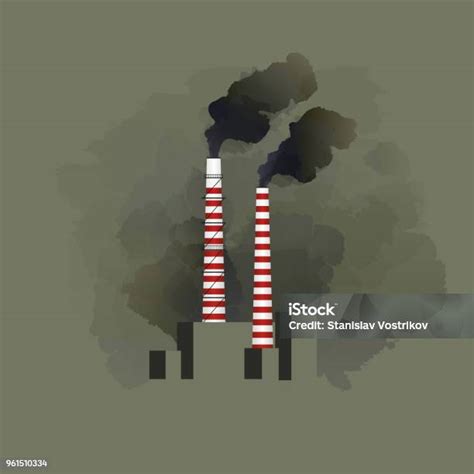 세계 환경의 날입니다 파이프는 공장의 연기 생성 공장 자연 오염 0명에 대한 스톡 벡터 아트 및 기타 이미지 0명 3차원 형태 World Environment Day