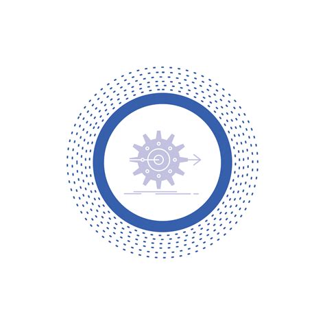 Performance Progress Work Setting Gear Glyph Icon Vector Isolated