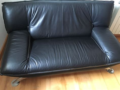 Sofa em pele genuina Antarte São Bernardo OLX Portugal