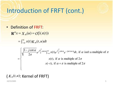Ppt Introduction Of Fractional Fourier Transform Frft Powerpoint Presentation Id6729546