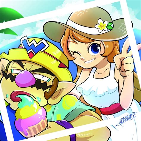 Wario And Mona Warioware And More Drawn By Omu Sinsindan Danbooru