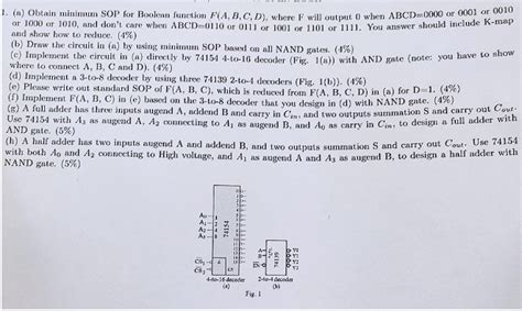 Solved A Obtain Minimum SOP For Boolean Function Chegg