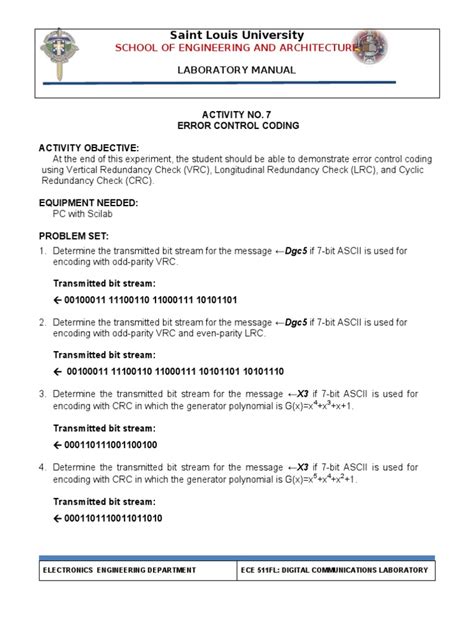 Simulation And Analysis Of Error Control Coding Techniques Using