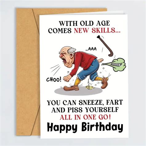 Funny Birthday Card Men Hilarious Happy Birthday Card Friend Temu