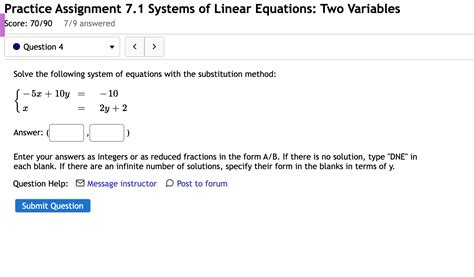 Solved Practice Assignment 7 1 Systems Of Linear Equations Chegg