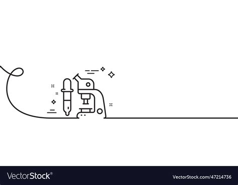 Microscope Line Icon Laboratory Equipment Sign Vector Image