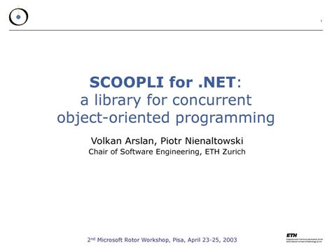 scoopli for a library for concurrent object oriented programming