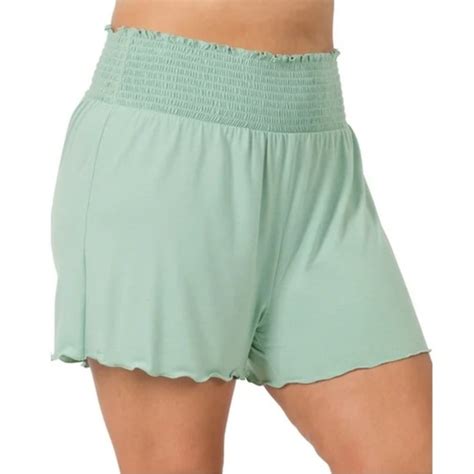Zenana Outfitters Shorts Zenana Smocked Waist Lightweight Shorts In
