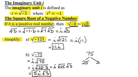 Simplify Square Roots Of 121 75 96 Square Roots Of Negative
