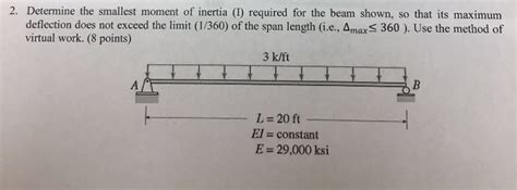 solved determine the smallest moment of inertia 1 required