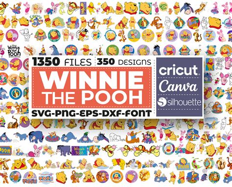 Winnie The Pooh Svg Bundle Pooh Svg Layered Bundle Winnie Etsy Uk