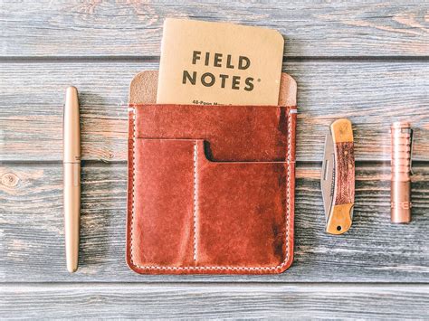 Horween Dublin Edc Notebook Cover Jhm Wood And Leather Crafts