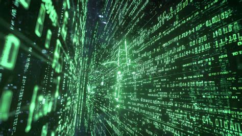 Data Stream Visualization Digital Environment Abstract Concept Virtual Space Futuristic