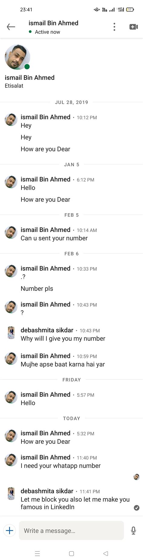 Neha Chauhan On Linkedin Block Such Kind Of People And Report