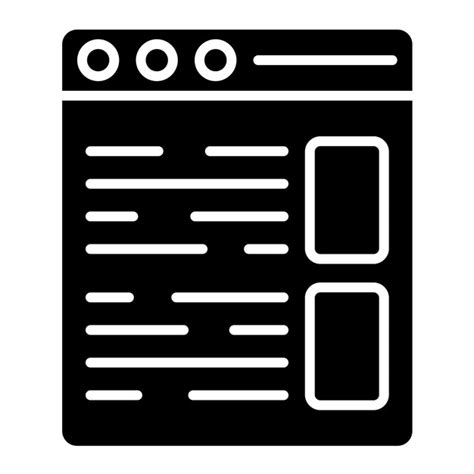 Premium Vector Online Survey Glyph Solid Black Illustration