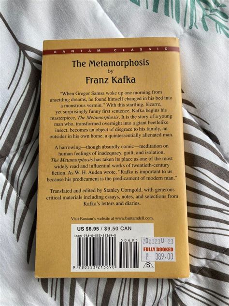 The Metamorphosis By Franz Kafka Bantam Classic Book Hobbies And Toys