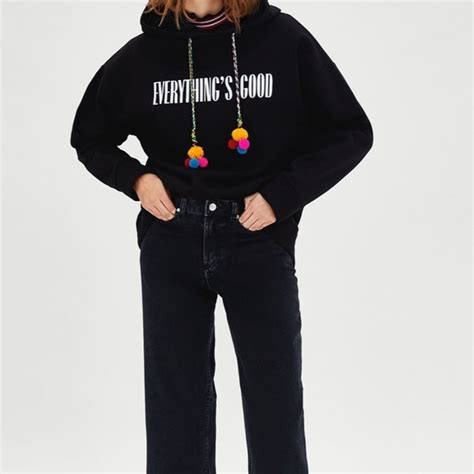 Zara Tops Zara Hoodie Everythings Good Poshmark
