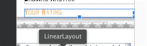 Xml Rating Bar With 10 Stars In Android Stack Overflow
