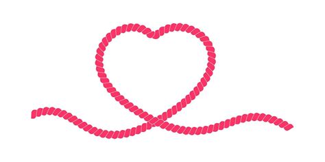 Cuerda En Forma De Corazón Hilo Rojo Elemento De Diseño Del Día De