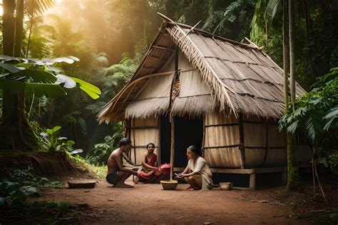 premium ai image a poster for a hut called a village called person
