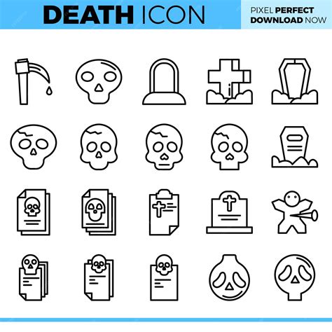 Premium Vector Vector Death Icon Set