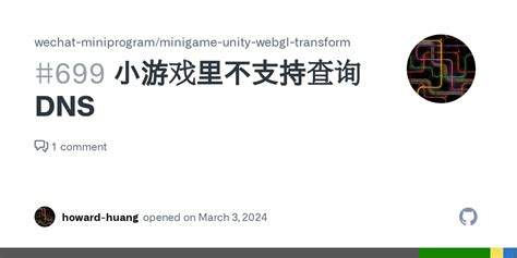 小游戏里不支持查询dns · Issue 699 · Wechat Miniprogramminigame Unity Webgl