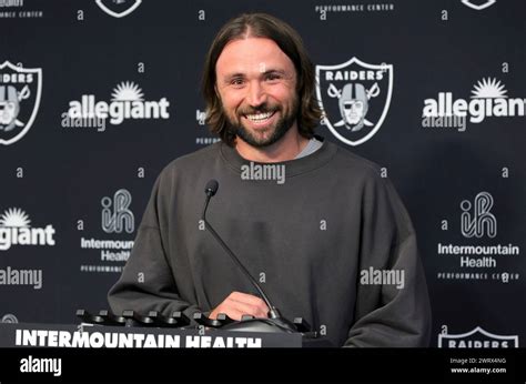 Las Vegas Raiders Quarterback Gardner Minshew Ii Smiles During An Nfl