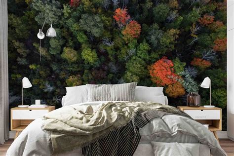 3d Green Forest Nature Scenery Wallpaper Wall Murals Removable