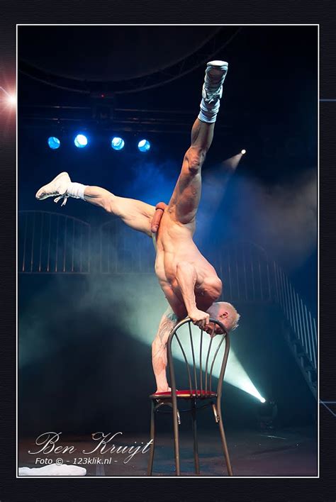 Performing Males Naked Acrobatics