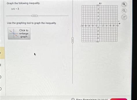 solved graph the following inequality x≤−3 use the graphing