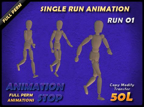 Second Life Marketplace Animation Stop Run 01 Full Perm Box