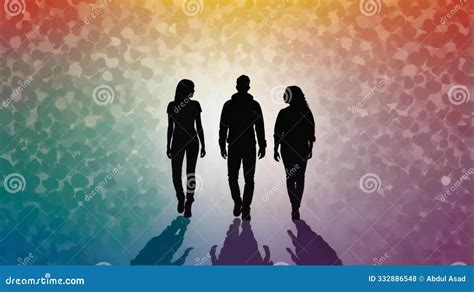 Silhouette Of Lgbtq People Isolated As Concept Of Homosexuality Stock