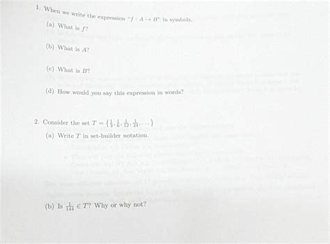 Solved When We Write The Expression F AB In Symbols Chegg Com