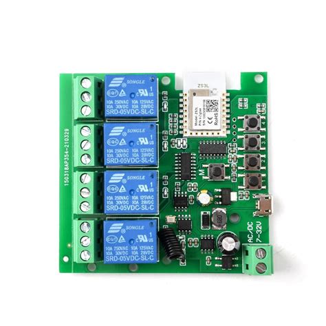 Модуль управления 4 канальный модуль реле Wi Fi Tuya Smart Wifi Rf433 купить с доставкой по