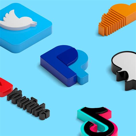 Shapefest™ Isometric Social Media Icons Collection