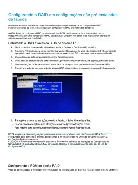 Raid Via Bios Português Pdf Botão Ctrl Bios