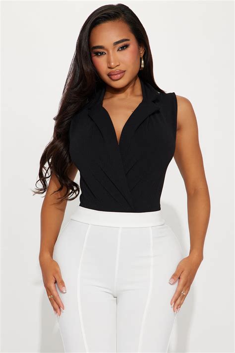 Office Baddie Bodysuit Black Fashion Nova Bodysuits Fashion Nova