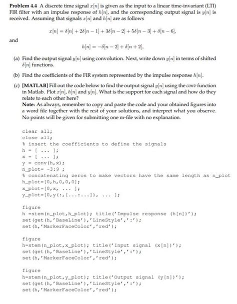 Solved Problem A Discrete Time Signal N Is Given As Chegg