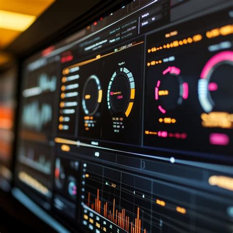 A Closeup Of An Automation Dashboard Showing Realtime Data And Process