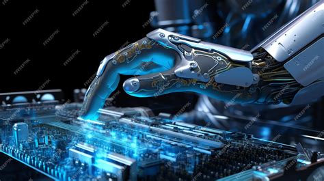 Premium Ai Image Modern High Tech Authentic Robot Arm Holding