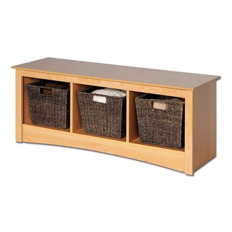 Prepac Cubbie Bench Color Maple Color Maple