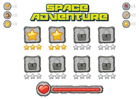 Free Vector Game Element Template Design Set
